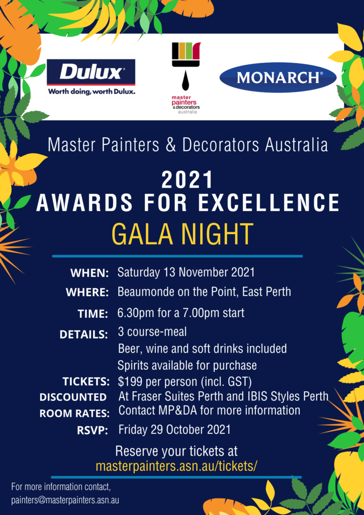 A4E Gala Night Tickets 2021 - Master Painters