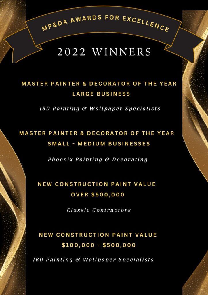 2022 MP&DA AWARDS FOR EXCELLENCE WINNERS - Master Painters